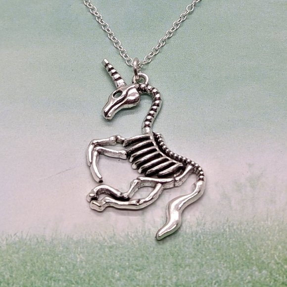 Baroque Vintage | Jewelry | Gothic Unicorn Skeleton Of Bones Silver ...